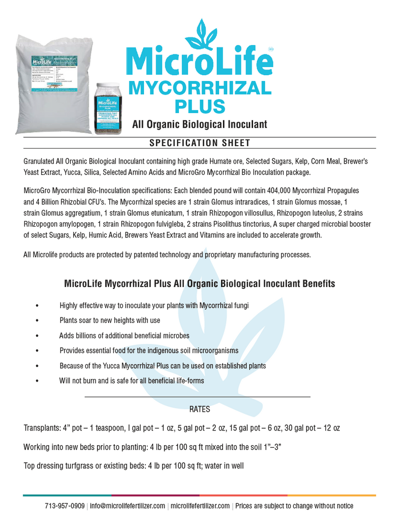 MicroLife Fertilizer - Mycorrhizal Plus | 40 LB Bag – Healthy Soil Organics